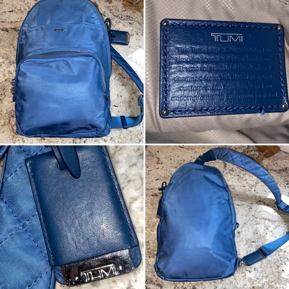 Tumi | Bags | Tumi Voyageur 225 Sling Backpack Light Blue Euc | Poshmark